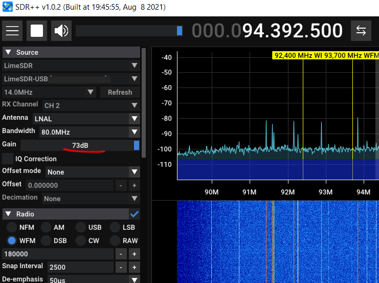 LimeSdr does not work correctly (no signal) · Issue #237 · AlexandreRouma/SDRPlusPlus · GitHub