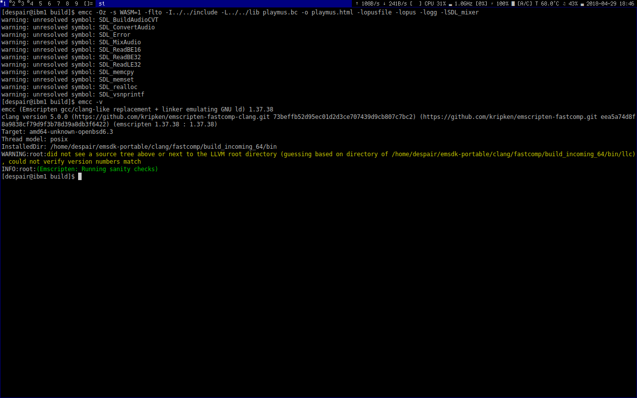Unresolved externals while building custom SDL_mixer · Issue #6487 · emscripten-core/emscripten ...
