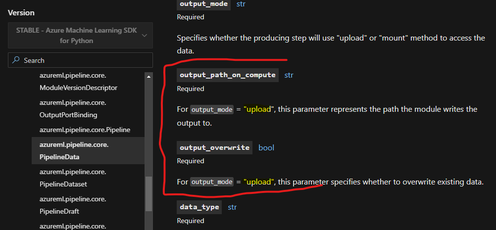 Wring attribute in description section of output_overwrite · Issue #1691 · Azure ...