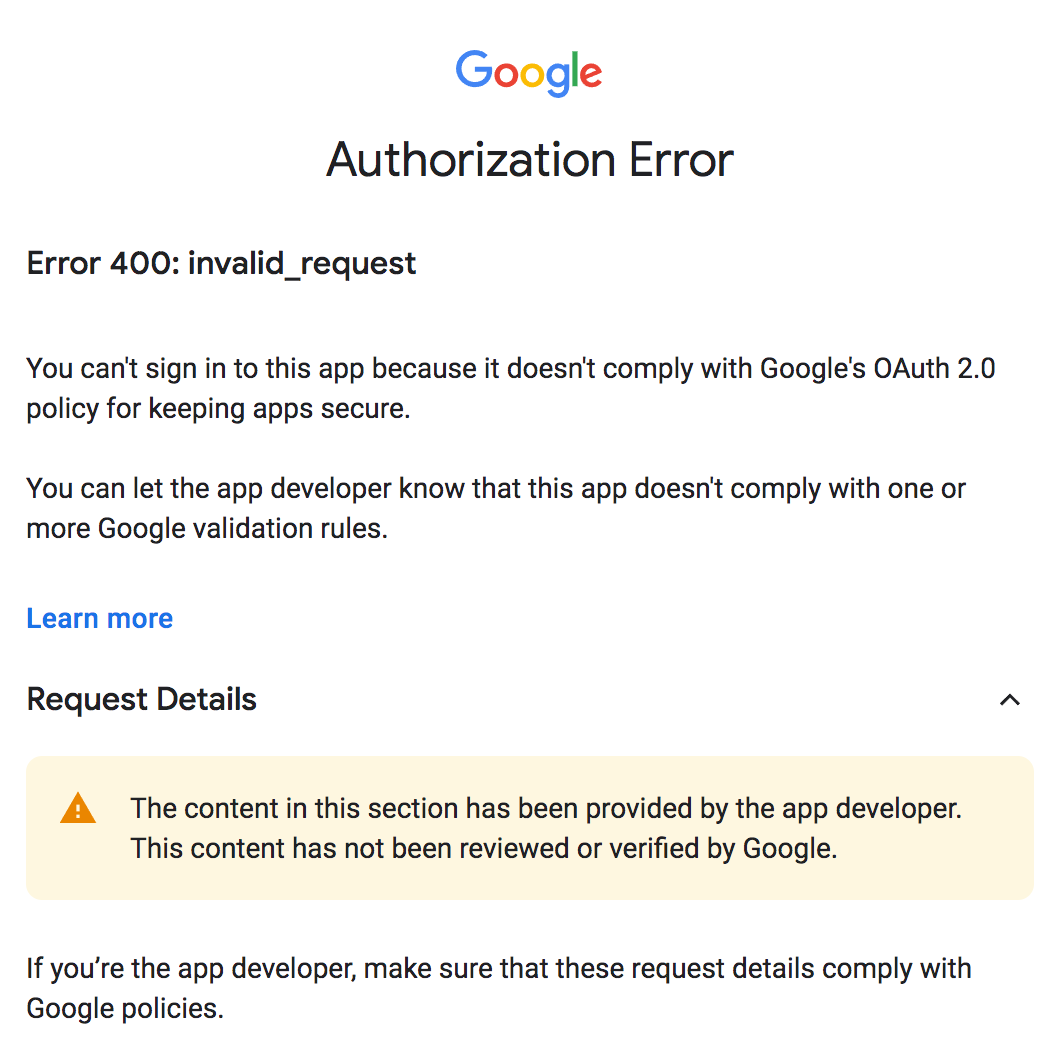 Google SSO Error 400: invalid_request · Issue #18496 · metabase ...