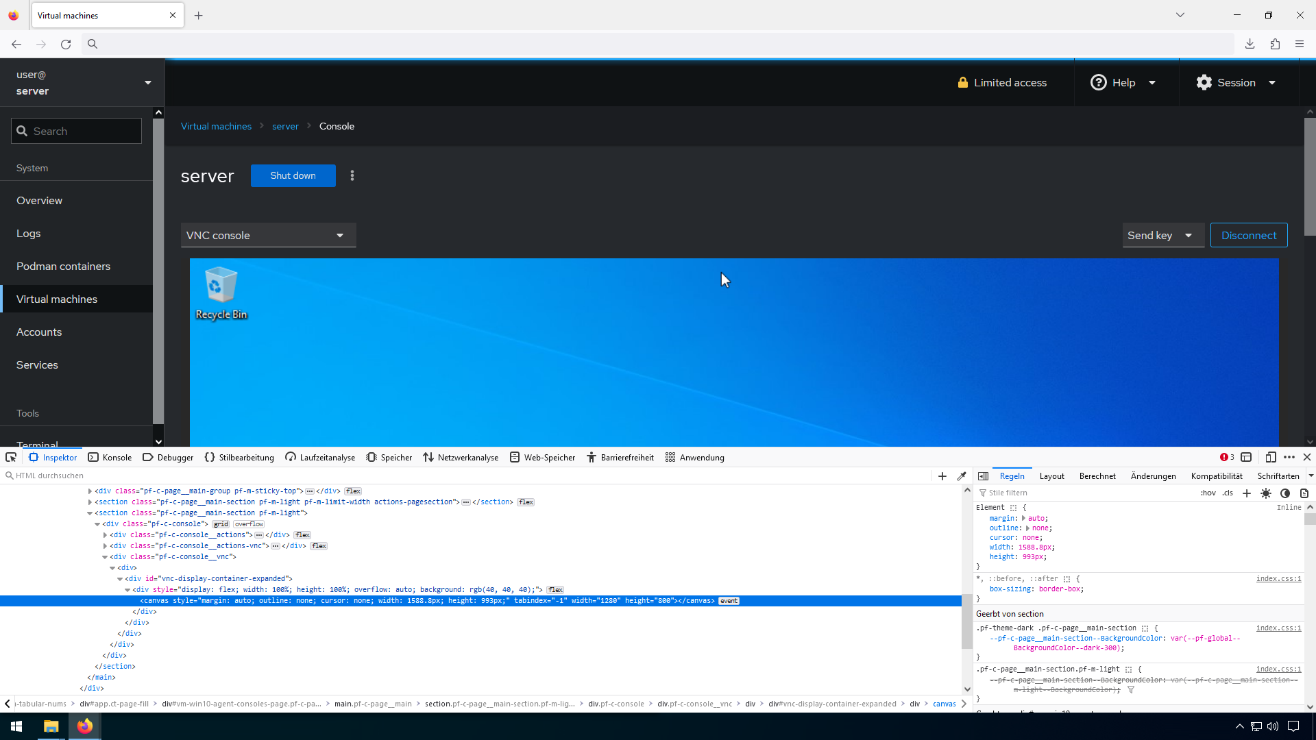 Expanded web console is too big for the screen · Issue #1182 · cockpit-project/cockpit-machines ...