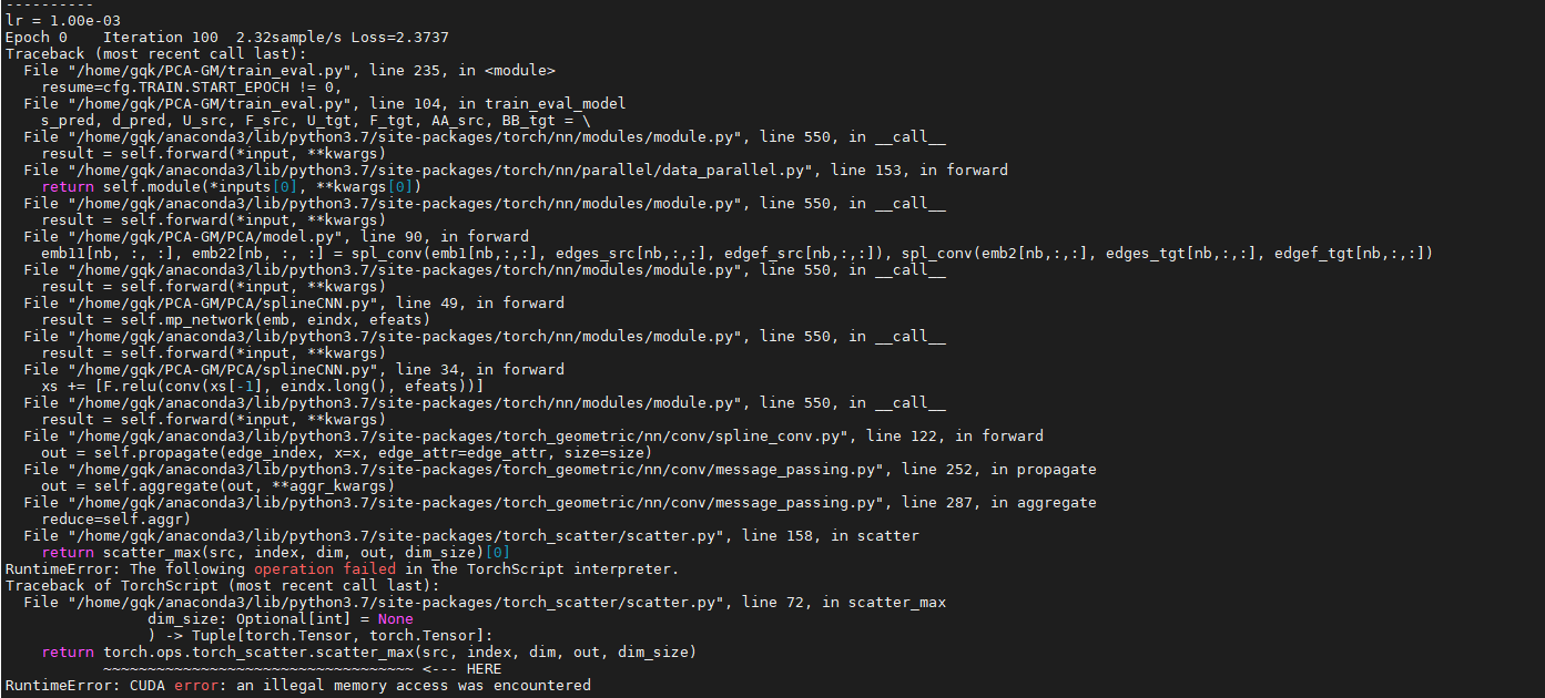 Cuda Error An Illegal Memory Access Was Encountered · Issue 1639 · Pyg Teampytorchgeometric 3650