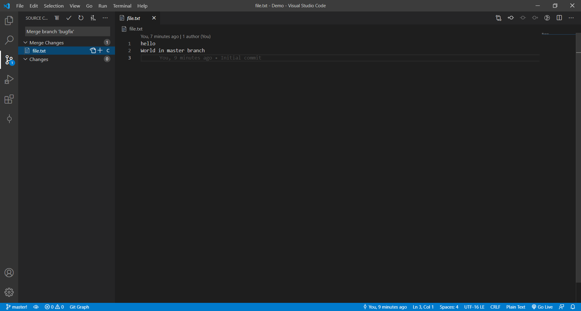 Git Merge Conflict Not Detecting · Issue 114397 · Microsoft Vscode