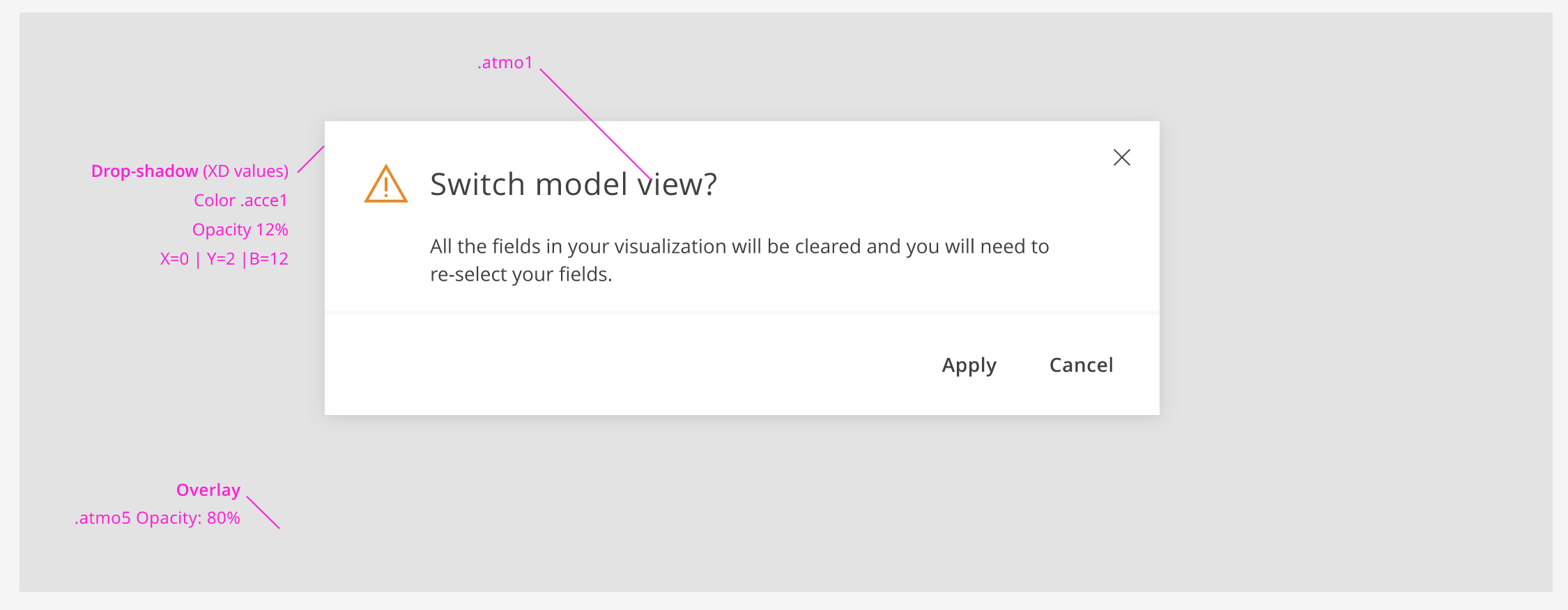 [Modal] Update look and feel of component on UI Kit according to DS specs · Issue #627 · lumada ...