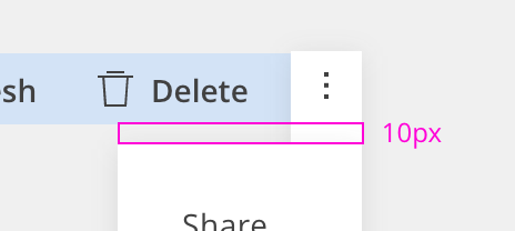 [Dropdown] More options menu should have a separation of 10px · Issue #1594 · lumada-design/hv ...