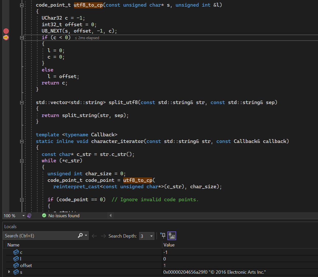 C++ library's "tokenize" function causes application to hang with specific characters · Issue ...