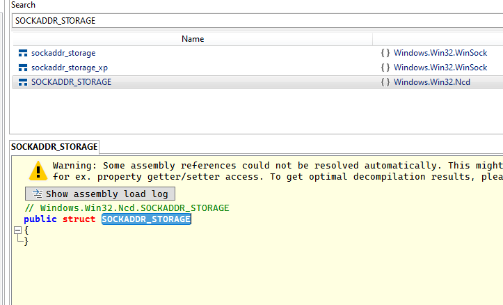 Sockaddr Storage Appears Twice One Of Which Is Empty · Issue 115 · Microsoft Win32metadata