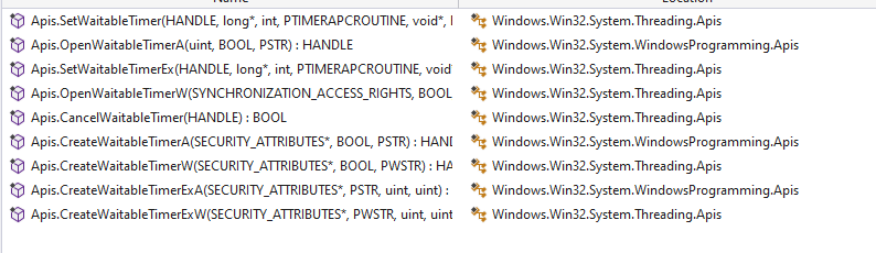 WaitableTimer related functions' A/W variants are split across functions · Issue #1676 ...