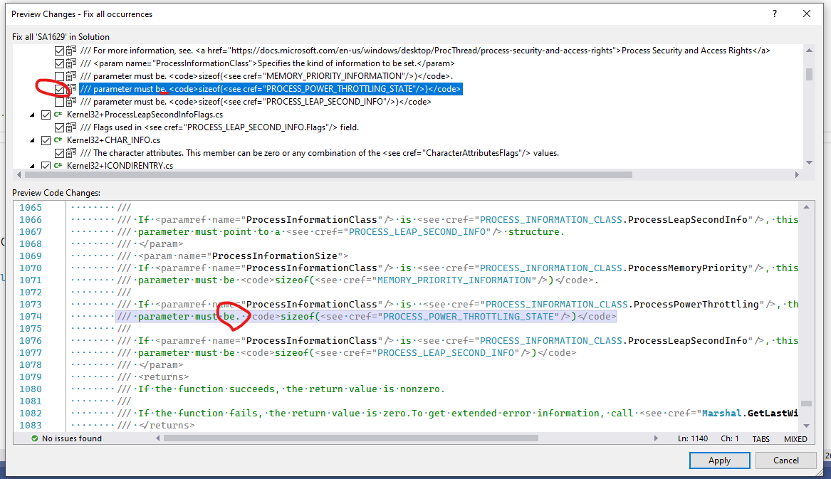 SA1629 code fix sometimes inserts periods just before last character · Issue #2957 ...