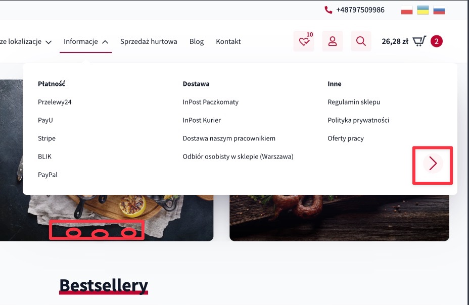Problem in DropDownMenu with z-index Swiper pagination and Next-Prev button (Slider widget ...