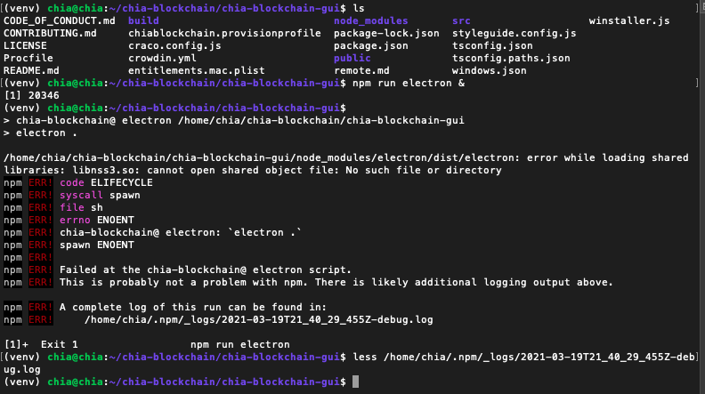 Install error Ubuntu 20.04.2 LTS [BUG] · Issue #1387 · Chia-Network/chia-blockchain · GitHub