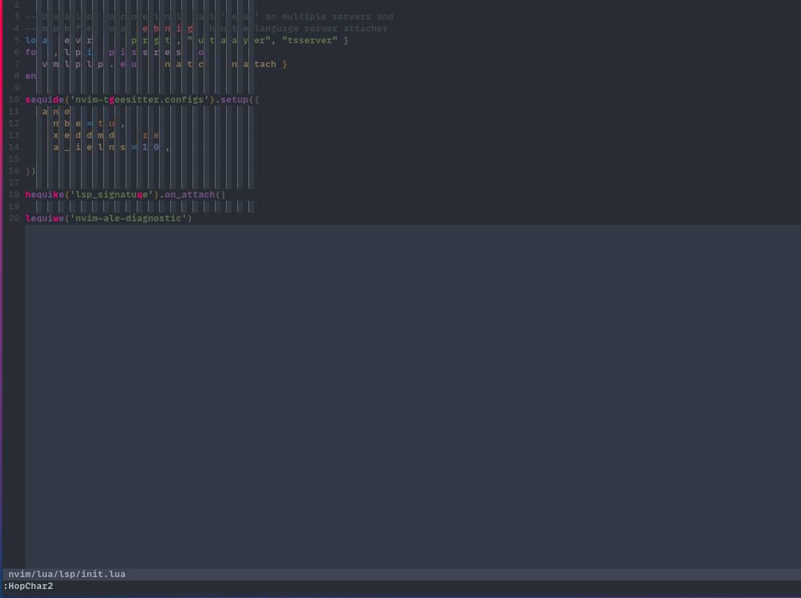 Conflict with Yggdroot/indentLine · Issue #84 · hadronized/hop.nvim · GitHub