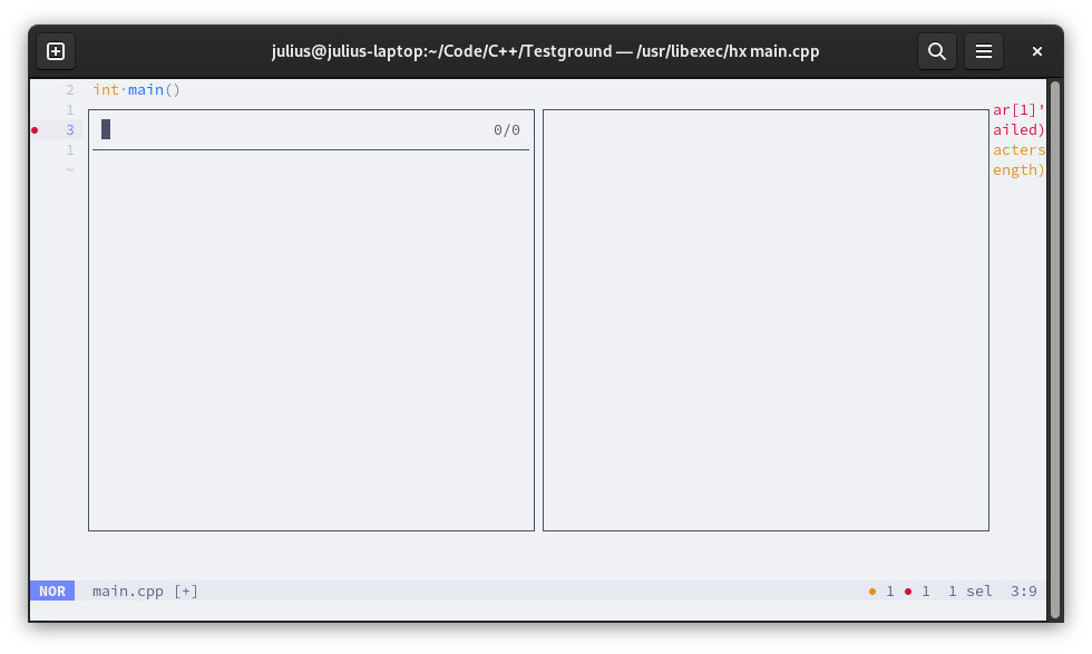 Diagnostic picker doesn't show diagnostics if the filepath for the current file contains a ...