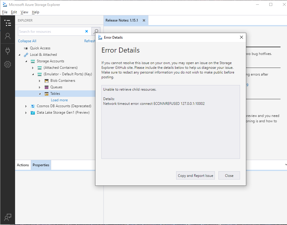 Azure Storage Explorer Error Unable To Retrieve Child Resources at Lisa Rubino blog