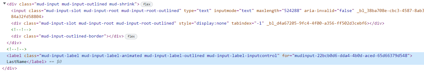 MudTextField Label tag not linked to input tag · Issue #6410 · MudBlazor/MudBlazor · GitHub