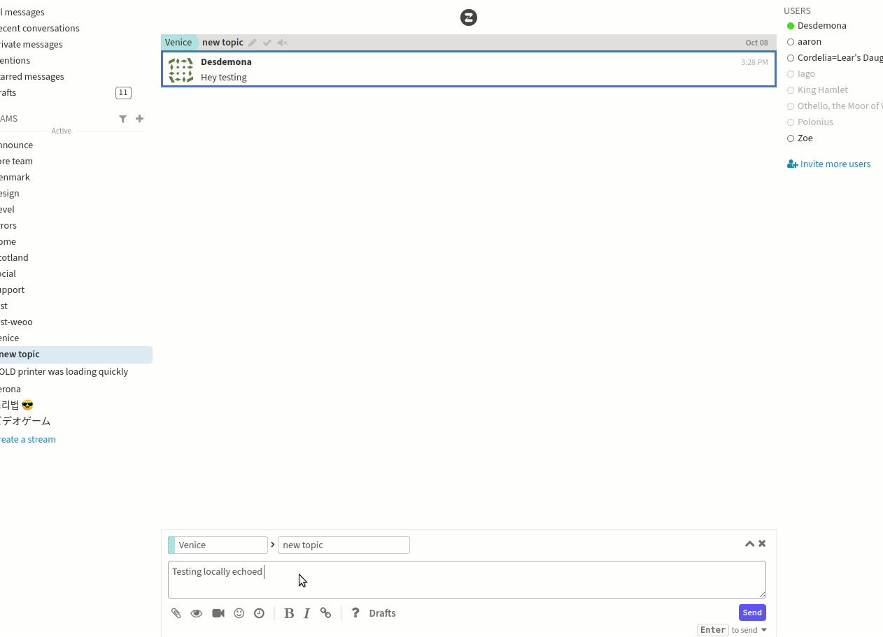 Check Locally Echoed And Failed Messages When Moving Multiple Messages · Issue 23339 · Zulip