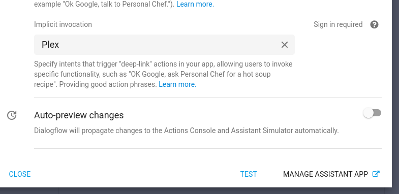 Can't get Google Assistant to Trigger with "Tell Plex" · Issue #66 · maykar/plex_assistant · GitHub