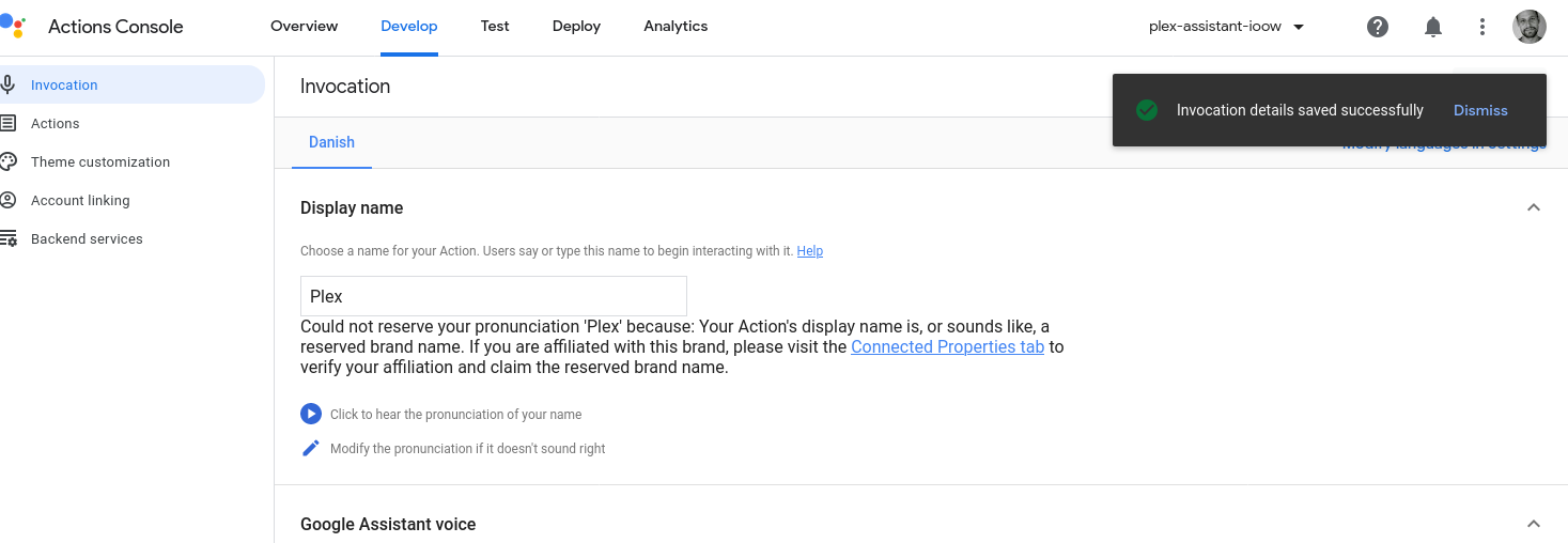 Can't get Google Assistant to Trigger with "Tell Plex" · Issue #66 · maykar/plex_assistant · GitHub