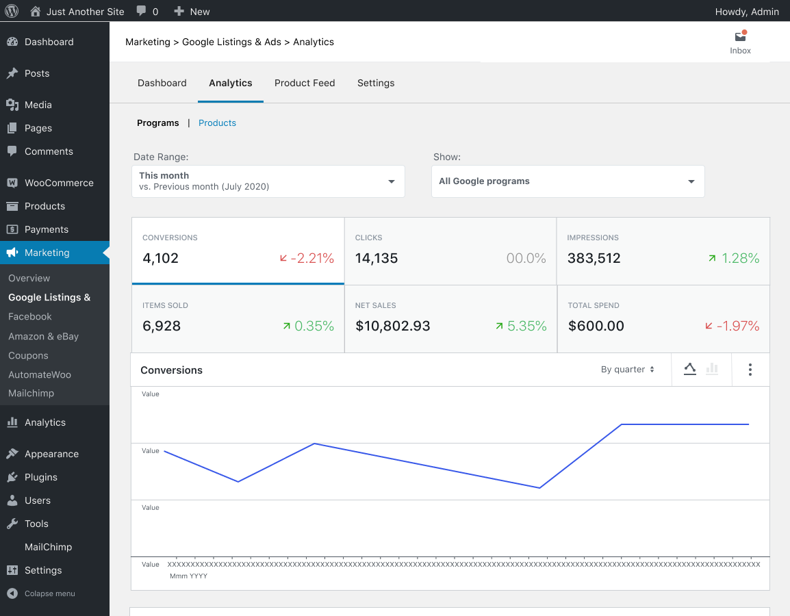 Add Reports Page Sub Navigation · Issue #98 · woocommerce/google-listings-and-ads · GitHub
