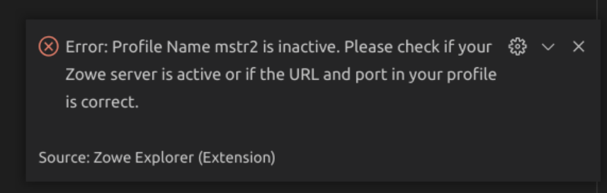 Zowe Explorer is unresponsive when a profile exists with minimal ...