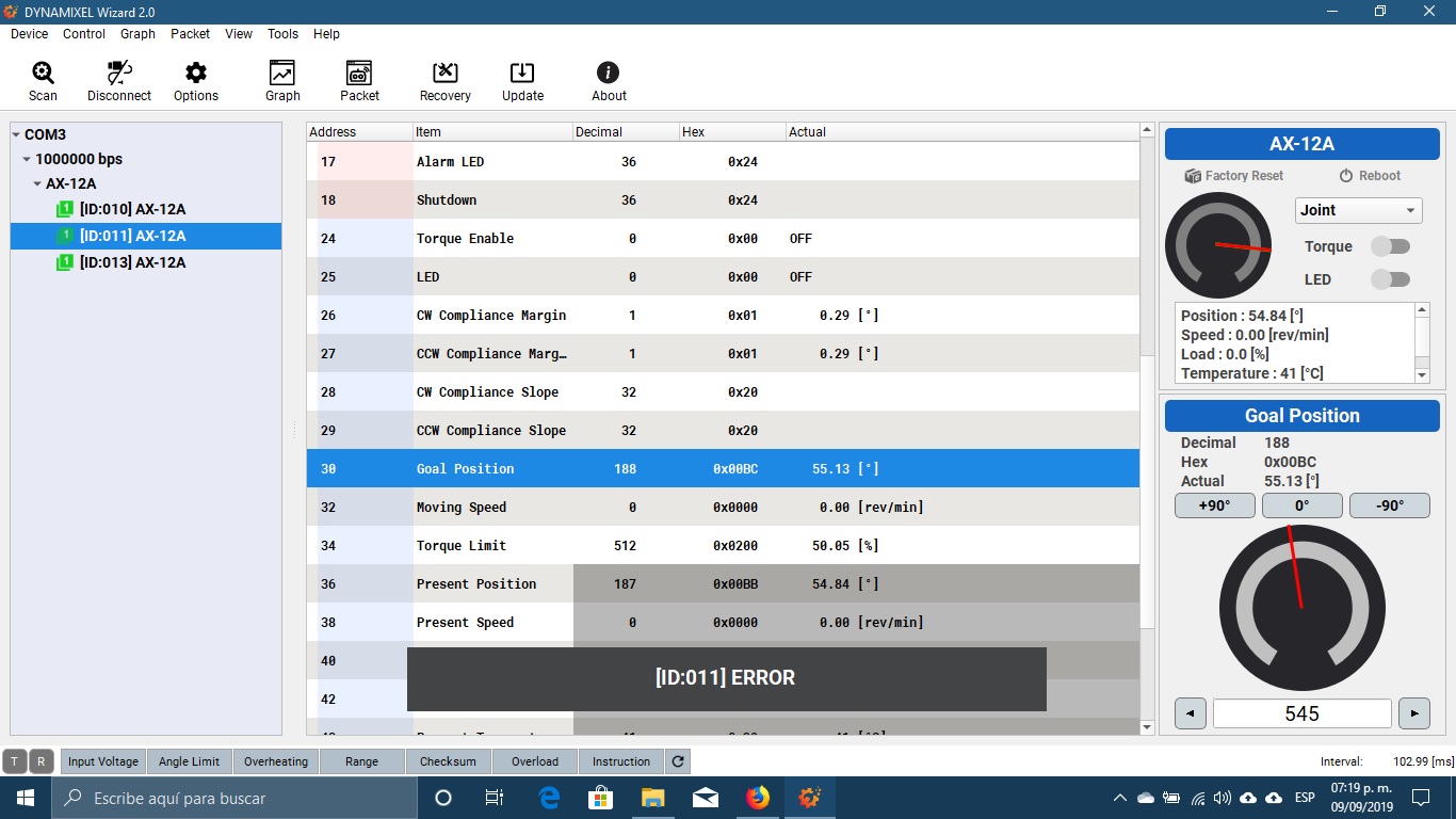 [3.7.21][LabVIEW,MATLAB][USB2Dynamixel][AX-12A] Issue : Overload Issue! · Issue #345 · ROBOTIS ...