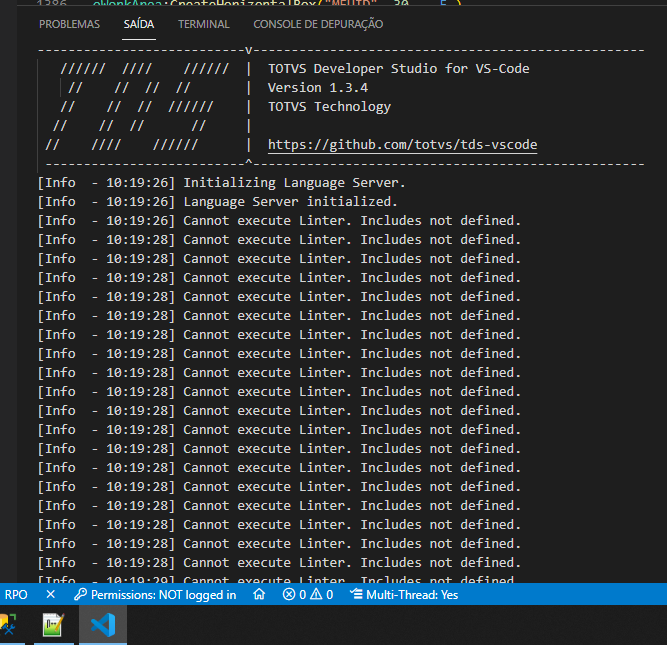 Cannot execute Linter. Includes not defined. · Issue #809 · totvs/tds-vscode · GitHub