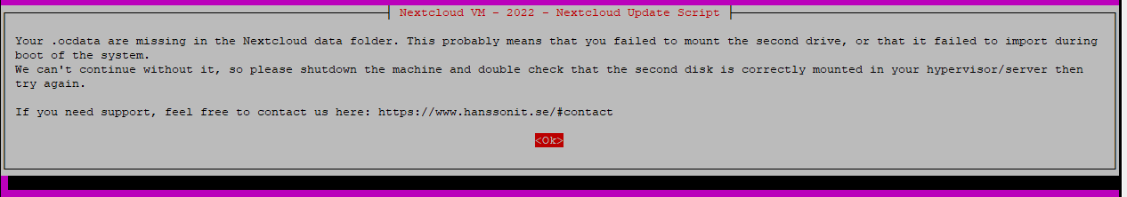 Missing .ocdata on second drive (but has never had a second drive) · Issue #2382 · nextcloud/vm ...