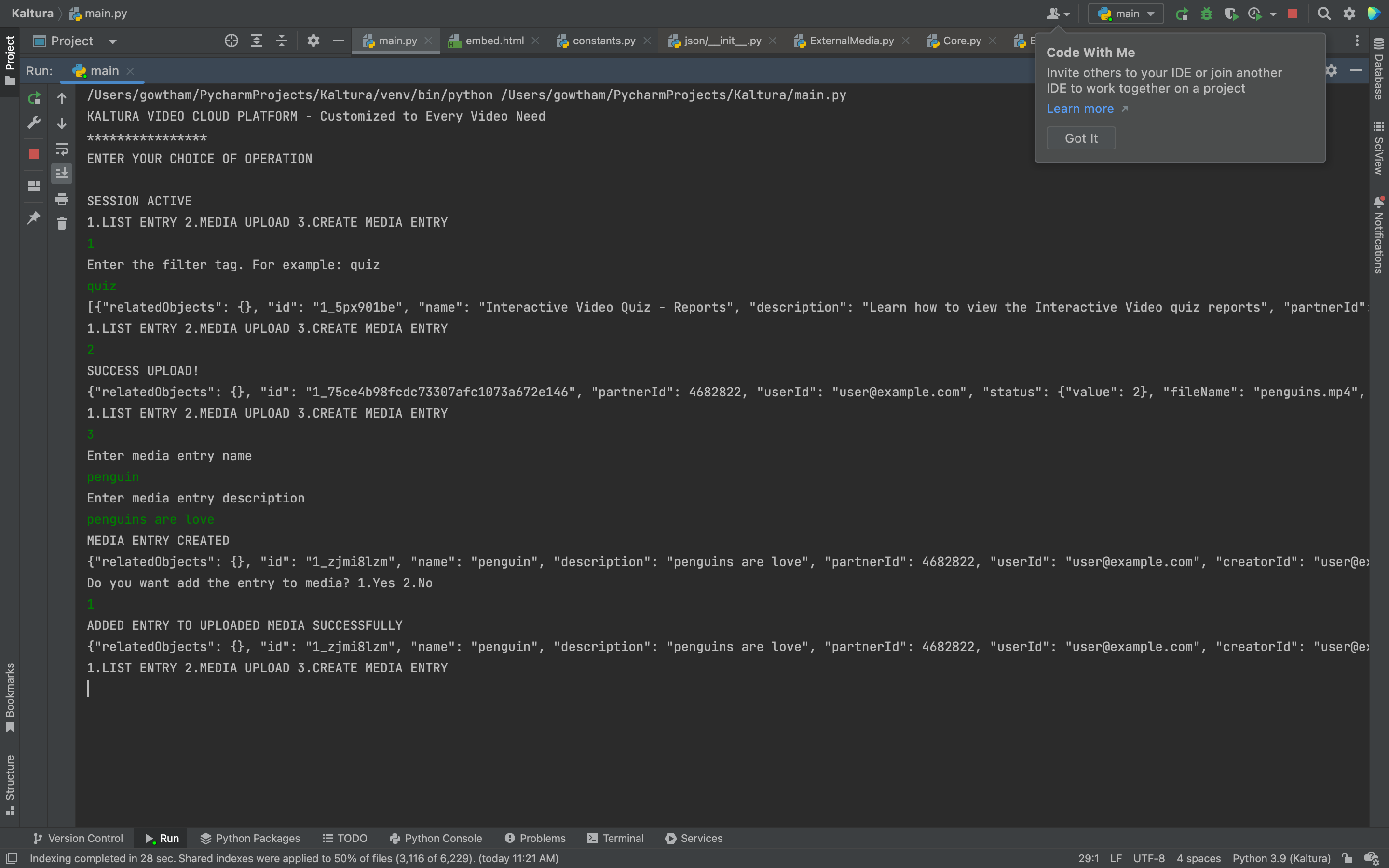GitHub - GowthamManivelan/Kaltura