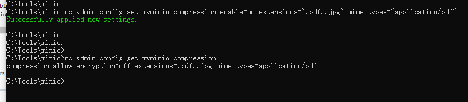 Compression configuration does not work · Issue #15536 · minio/minio · GitHub