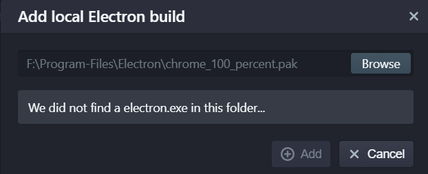 Unable to select folder in local Electron build dialog · Issue #269 · electron/fiddle · GitHub