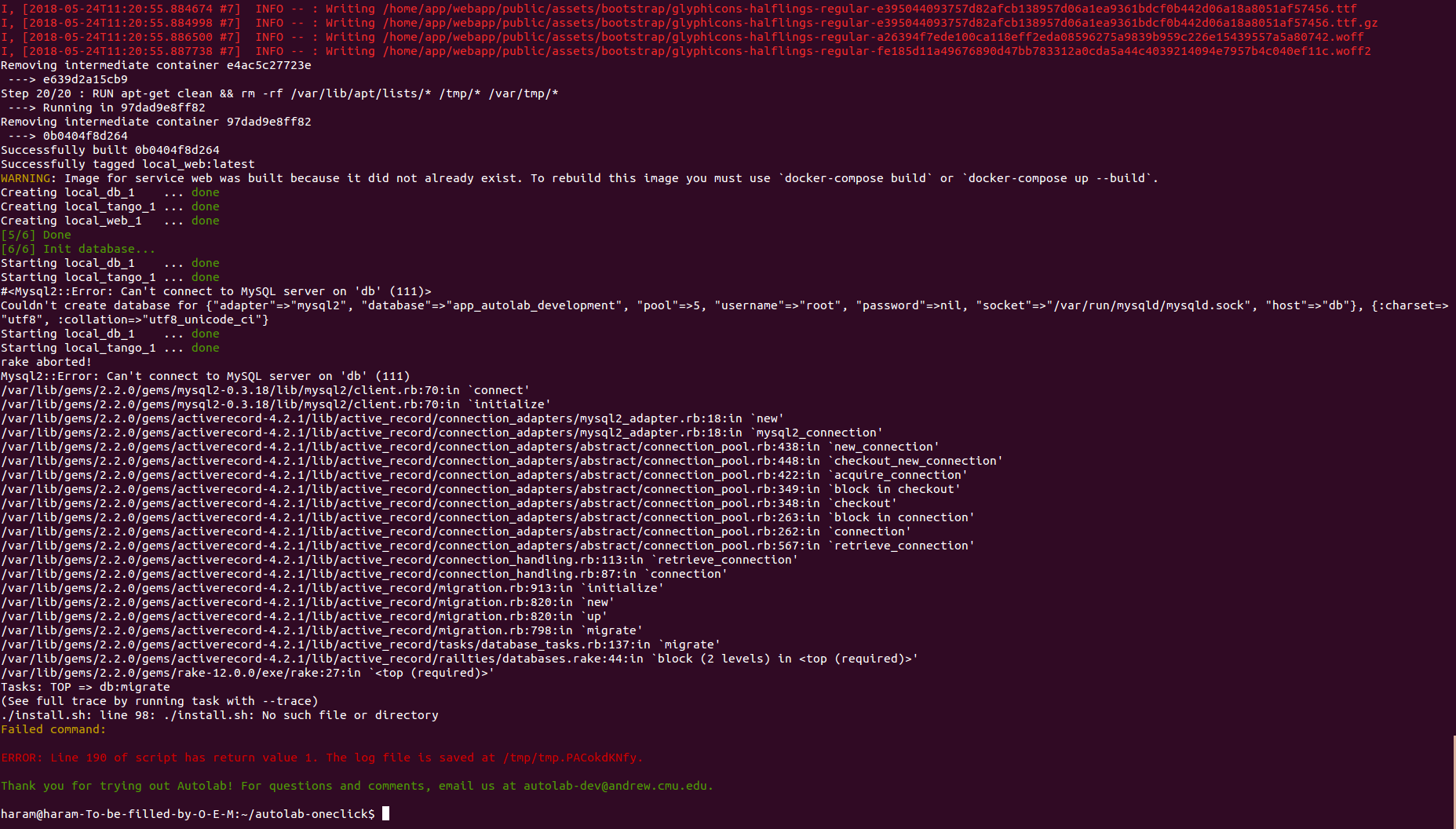 Error : Authentication plugin "caching_sha2_password" cannot be loadded · Issue #990 · autolab ...