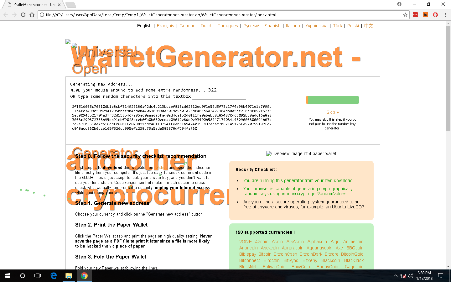 Wallet Generator doesn't work from inside the zip archive (windows) · Issue #147 ...