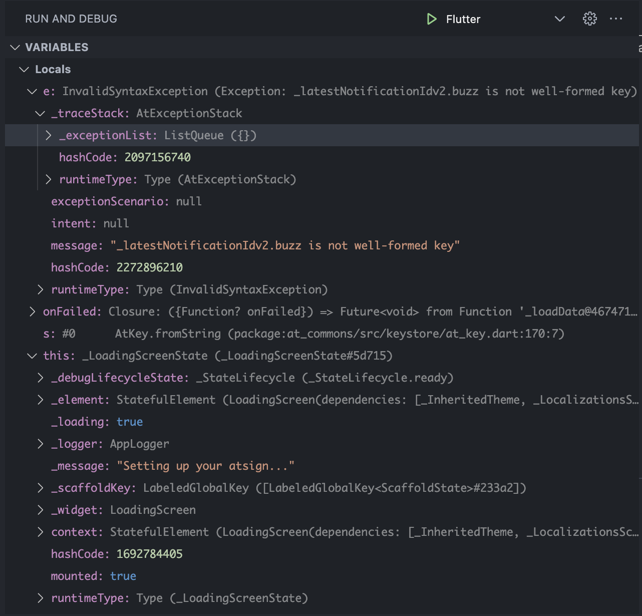 malformed key exception in buzz · Issue #655 · atsign-foundation/at_client_sdk · GitHub