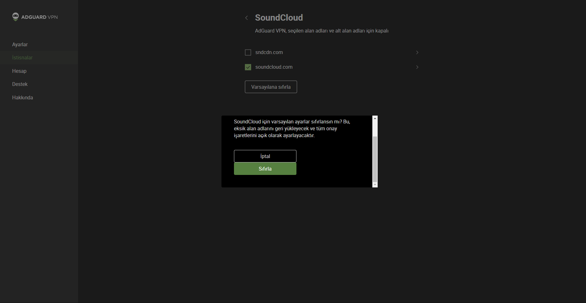 Small popup for reset to default settings · Issue #23 · AdguardTeam/AdGuardVPNExtension · GitHub