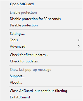 Add dark theme for tray icon context menu · Issue #4310 · AdguardTeam/AdguardForWindows · GitHub