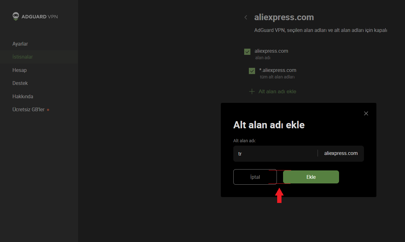 Buttons height are not equal when adding subdomain · Issue #64 · AdguardTeam/AdGuardVPNExtension ...