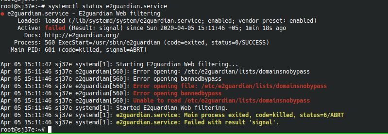 Error after upgrade E2Guardian · Issue #593 · e2guardian/e2guardian ...
