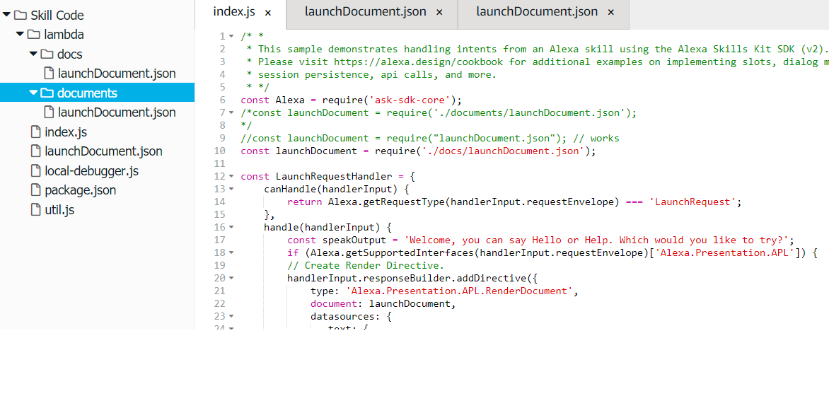 can't use "documents" as folder · Issue #6 · alexa-samples/skill-sample-nodejs-first-apl-skill ...