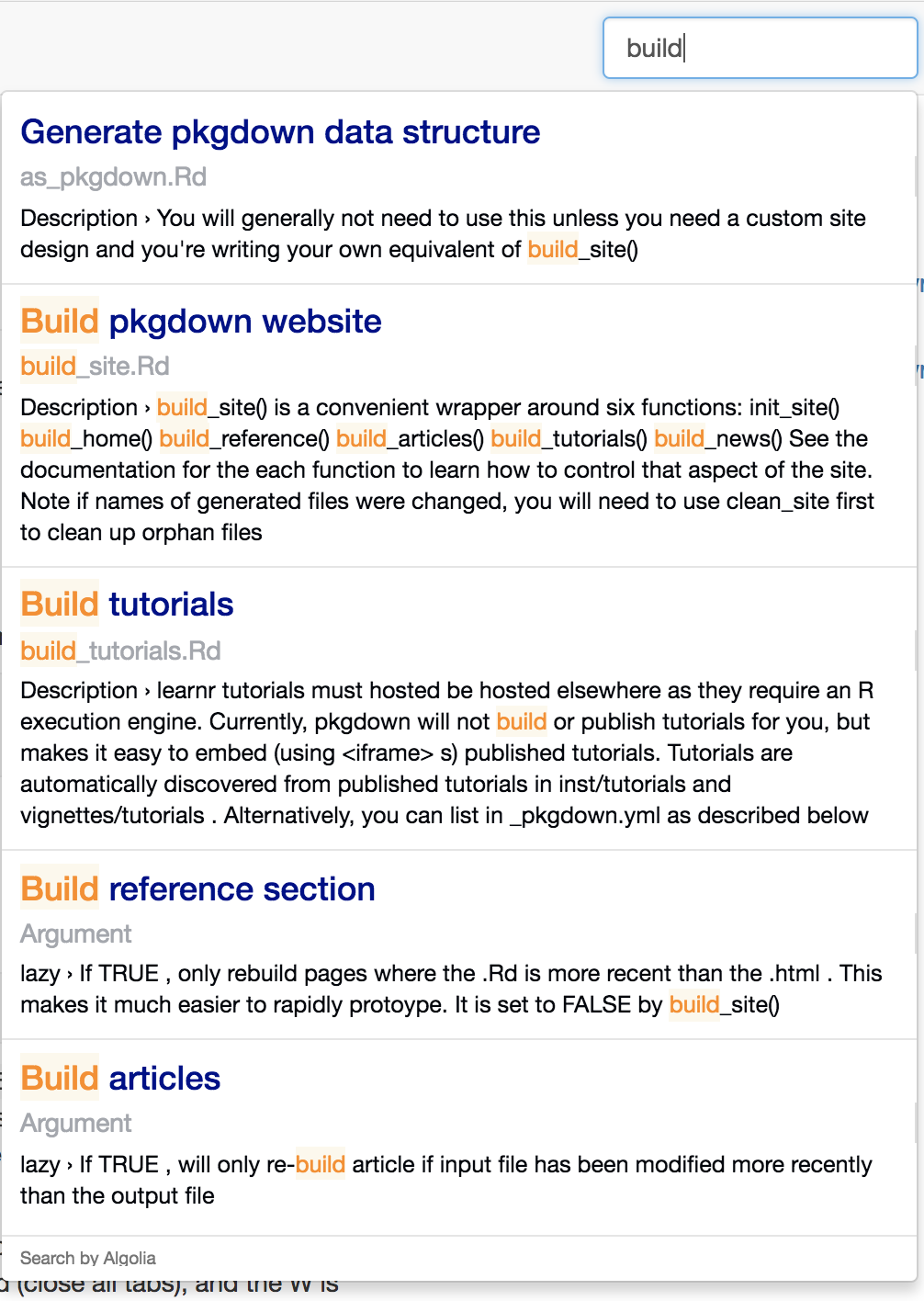 docsearch result styling · Issue #626 · r-lib/pkgdown · GitHub