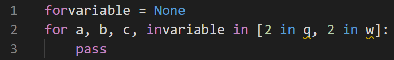 Incorrect syntax colouring in `for` loops and statements starting with `for` · Issue #98179 ...