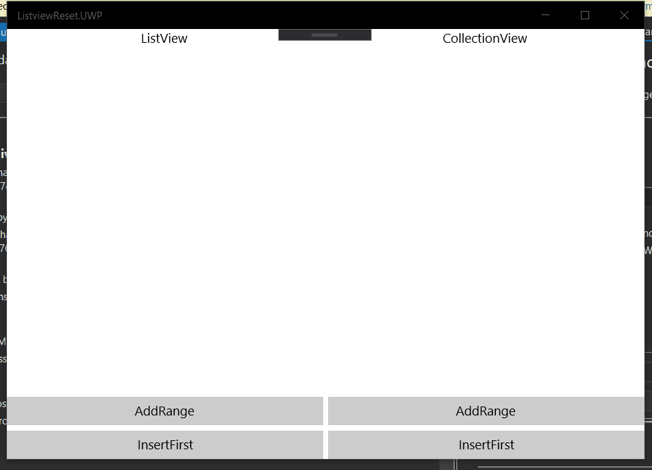 [Bug] UWP - ListView - First item after insert is not visible while suppressing ...