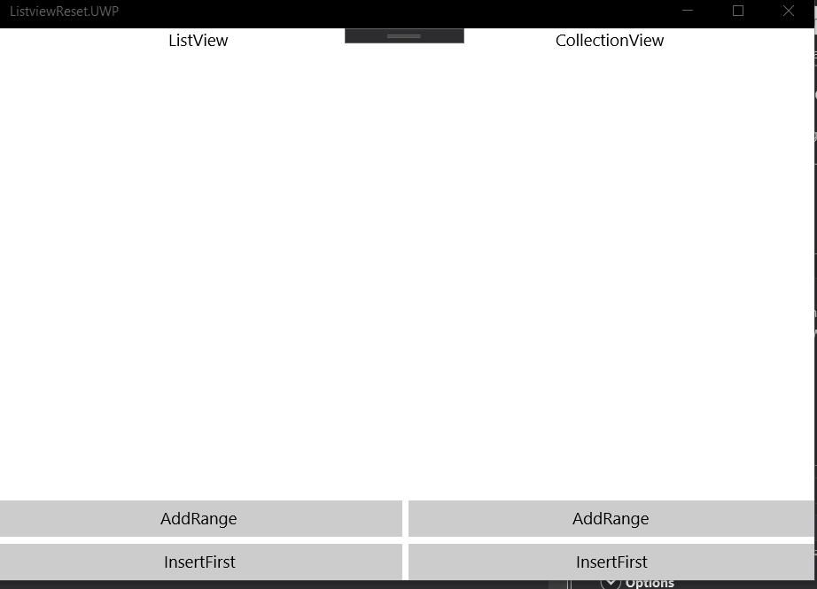 [Bug] UWP - CollectionView - improved observablecollection with system.reactive. a lot of ...