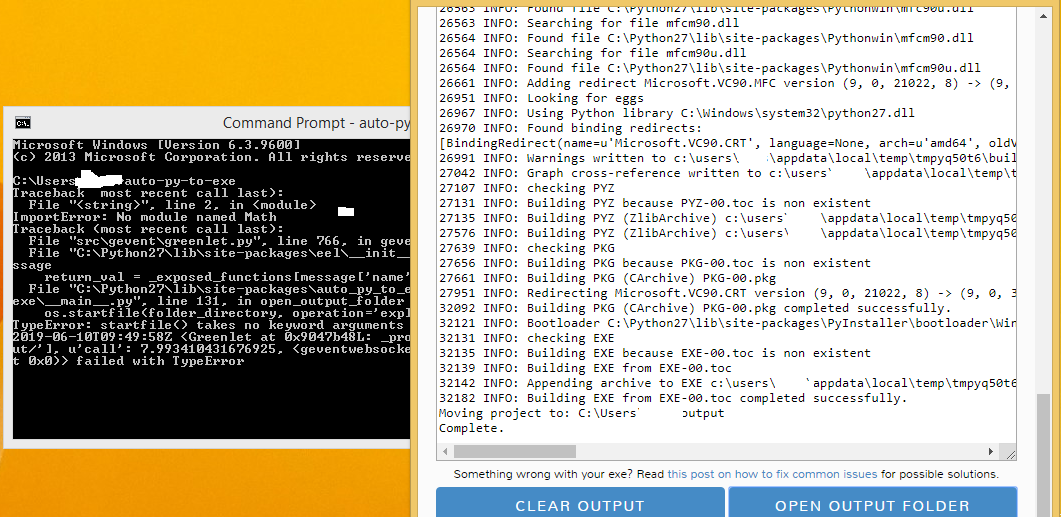 TypeError: startfile() takes no keyword arguments · Issue #58 · brentvollebregt/auto-py-to-exe ...