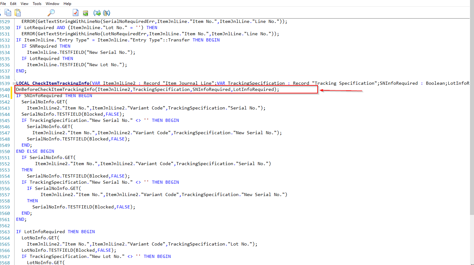 Event Request Onbeforecheckitemtrackinginfo In Codeunit 22 · Issue