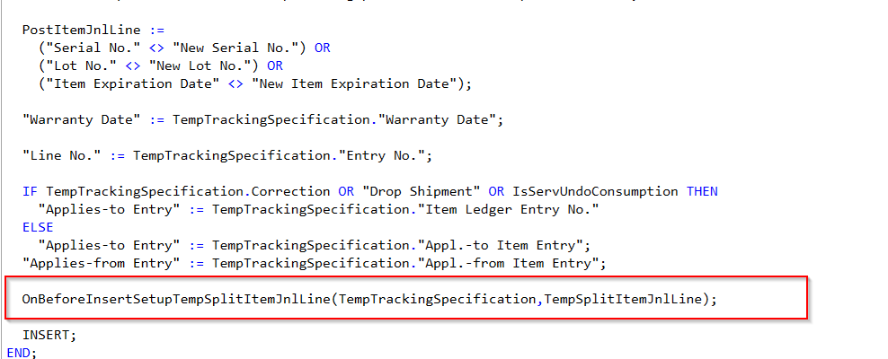 Codeunit 22 Event in SetupTempSplitItemJnlLine · Issue #2153 · microsoft/AL · GitHub