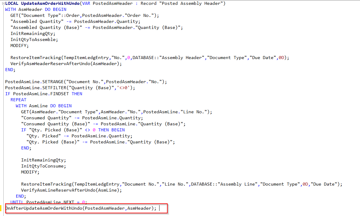 Event in Codeunit 900 for Undo · Issue #3075 · microsoft/AL · GitHub