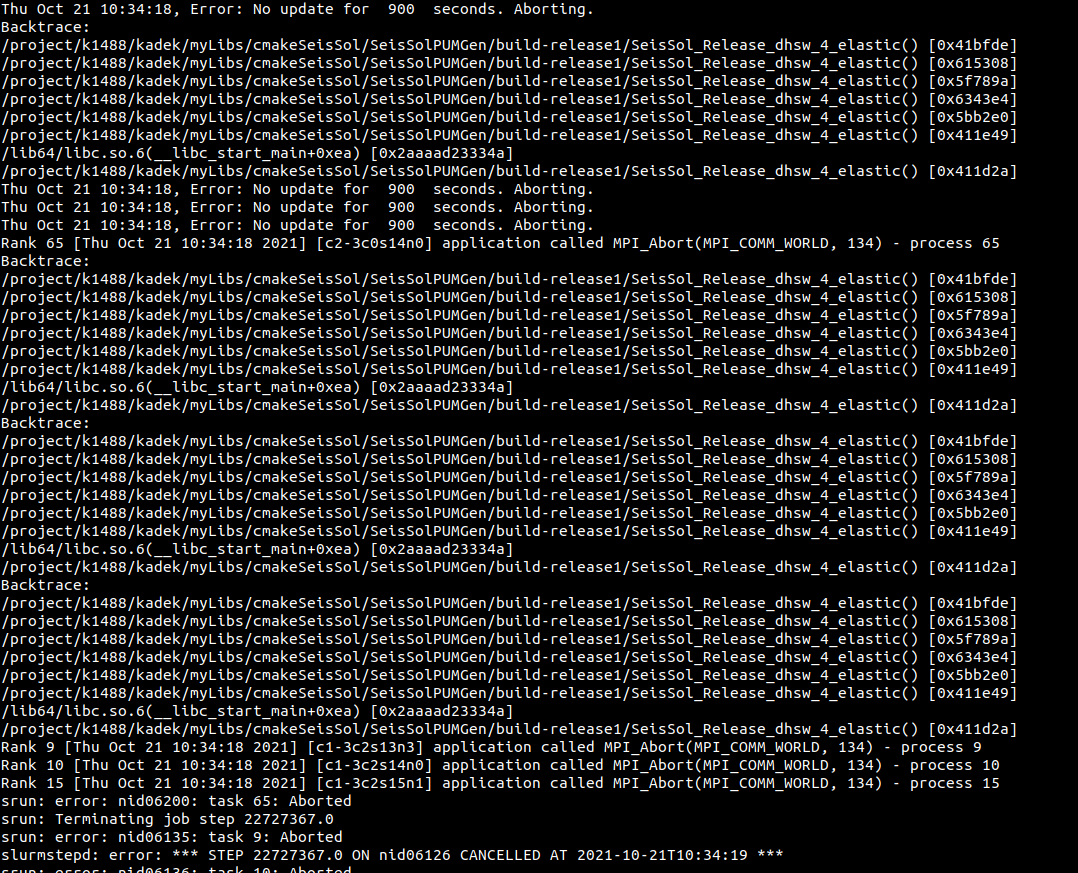SeisSol terminated with no update error · Issue #406 · SeisSol/SeisSol · GitHub