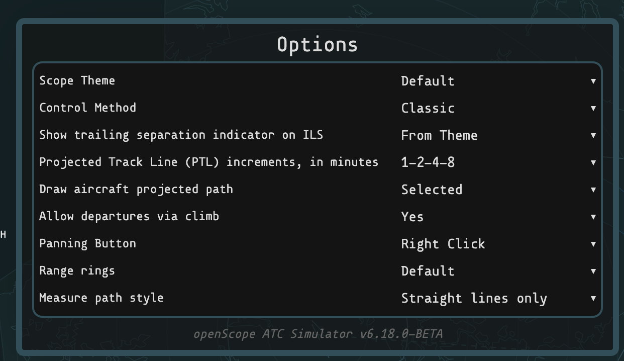 Rename Options Panel to Settings · Issue #1606 · openscope/openscope · GitHub
