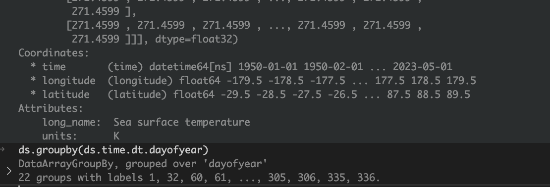 groupby.dayofyear not suitable for weekly/monthly data · Issue #168 · AI4S2S/s2spy · GitHub