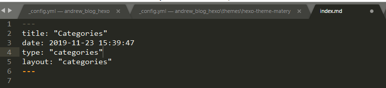 新建分类等页面都是404，怎么解决 · Issue #253 · blinkfox/hexo-theme-matery · GitHub